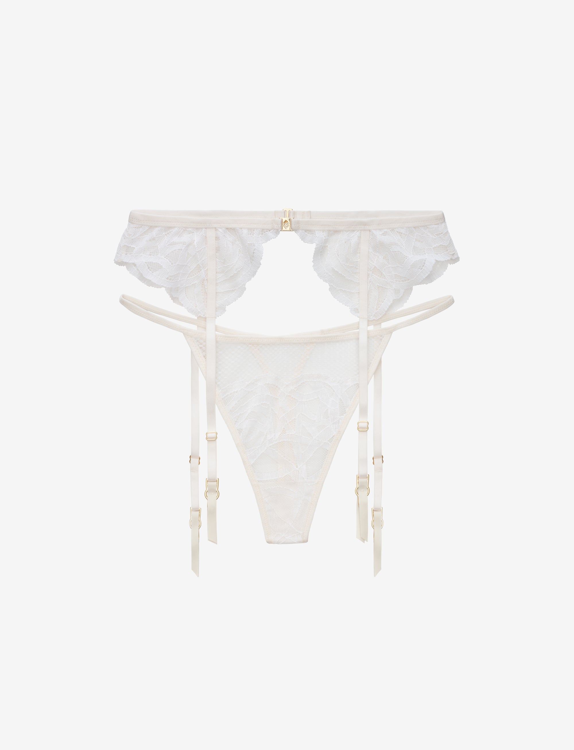 Sea Salt Rose Lace Thong & Garter Set – Thirdlove